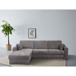 Home Affaire &raquo;Roma "M" Matratzenh&ouml;he 14 cm, Dauerschlaffunktion, mit Unterfederung,&laquo; Liegema&szlig;e ca 143x198 cm, L-Form braun 100% Polyester