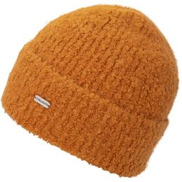 Chillouts Damen Chillouts Beanie &raquo;Esther Hat&laquo; mit seitlichem Label, aus leichtem Material orange