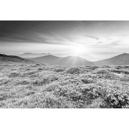 papermoon Fototapete &raquo;Landschaft Schwarz & Wei&szlig;&laquo; schwarz Vlies