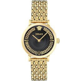 Versace Damen Quarzuhr &raquo;GRECA FORTUNA&laquo; Armbanduhr, Damenuhr, Swiss Made, Edelstahlarmband, analog gold