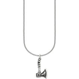 Bruno Banani Herren Kette mit Anh&auml;nger &raquo;Schmuck Geschenk Halsschmuck Halskette mit Anh&auml;nger Beil-Design&laquo; schwarz