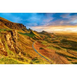 papermoon Fototapete &raquo;Landschaft mit Fluss&laquo; bunt Vlies