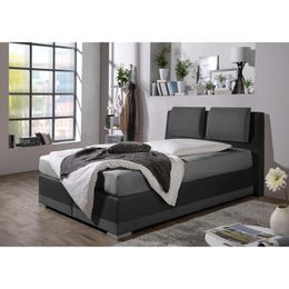 Maintal Boxspringbett verstellbare Kopfst&uuml;tze schwarz Strukturstoff-Bezug 100% Polyester;Kunstleder 100% PU;Bezug der Spiegelfl&auml;che Matratzendrell aus 100% 