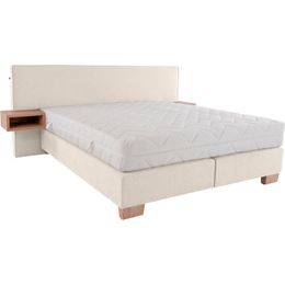 Alina Boxspringbett &raquo;Daria&laquo; integrierte Nachttische und Matratze, unterschiedliche Ausf&uuml;hrungen beige Chenille GCP (100% Polyester)