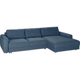 Trendmanufaktur Ecksofa &raquo;Bourbon II, hoher Sitzkomfort, extrabreite Recamiere f&uuml;r Relaxkomfort&laquo; wahlweise mit Bettfunktion und Bettkasten, zeitlos und