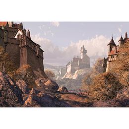 papermoon Fototapete &raquo;Mittelalter Burgen&laquo; bunt Vlies