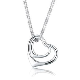Elli Damen Kette mit Anh&auml;nger &raquo;Herz 925 Sterling Silber&laquo; silber