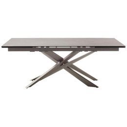 MCA furniture Esstisch &raquo;TESERO Auszugtisch 200-300 cm&laquo; Einzelst&uuml;ck, Keramik,Edelstahl,Marmor-Optik,ausziehbar,belastbar 100kg,10-12 Pers. grau Keramik
