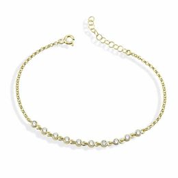 dKeniz Damen dKeniz Armband &raquo;925/- Sterling Silber vergoldet Tennisarmband&laquo; gold