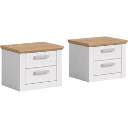 Home Affaire Nachtschrank &raquo;COSENZA,TOPSELLER!, 2er Set, Breite je 54cm, in Landhausoptik&laquo; 2er Set, inklusive je 2 Schubk&auml;sten mit Vollauszug, 