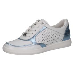 Caprice Damen Plateausneaker , Freizeitschuh, Halbschuh, Schn&uuml;rschuh mit Perforation blau 40,5