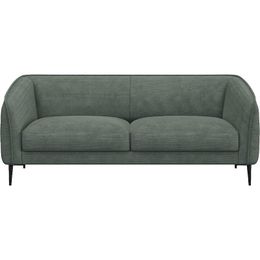 FLEXLUX 2,5-Sitzer &raquo;Belle Designsofa, Couch, bequem durch Kaltschaum im Sitz&laquo; Skandinavisches Design, In hochwertiger Verarbeitung gr&uuml;n 85% Polyester/