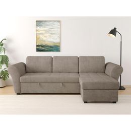 Trends by HG Ecksofa &raquo;Lasse L-Form, B: 259 cm&laquo; mit Bettfunktion & Bettkasten 92% Polyester;8% Nylon