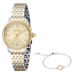 JUST cavalli time Damen Quarzuhr &raquo;Euforia&laquo; Armbanduhr, Damenuhr, Edelstahlarmband, Ideal auch als Geschenk silber