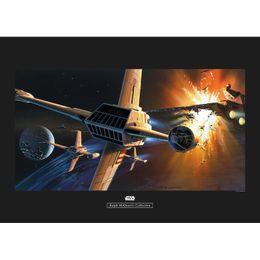 Komar Bild &raquo;Star Wars Classic RMQ Endor Orbit War&laquo; Star Wars 1 Stk. tlg. Wandbild zur Dekoration im Kinderzimmer - ohne Rahmen bunt Holz, Papier