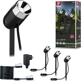 Paulmann LED Gartenstrahler &raquo;Plug & Shine&laquo; LED-Modul 4 Stk. Warmwei&szlig; LED-Modul, 3000K 24V Anthrazit grau