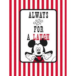 Komar Bild &raquo;Mickey Mouse Laugh&laquo; Disney 1 Stk. tlg. Wandbild zur Dekoration im Kinderzimmer - ohne Rahmen bunt Holz, Papier