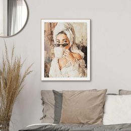 Reinders Bild mit Rahmen &raquo;Waking Up&laquo; beige Holzwerkstoff