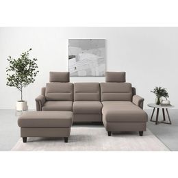 Sit & More sit&more Ecksofa &raquo;Far&ouml; L-Form&laquo; inklusive Federkern, wahlweise mit Bettfunktion und Bettkasten grau