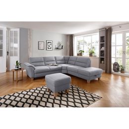 Home Affaire Ecksofa &raquo;Soleo L-Form&laquo; komfortabel durch Trapezecke mit Relaxfunktion, auch mit Bettfunktion grau Luxus-Microfaser ALTARA NUBUCK (100% 
