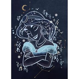 Komar Bild &raquo;Jasmin Dreaming&laquo; Disney 1 Stk. tlg. Wandbild zur Dekoration im Kinderzimmer - ohne Rahmen bunt Holz, Papier