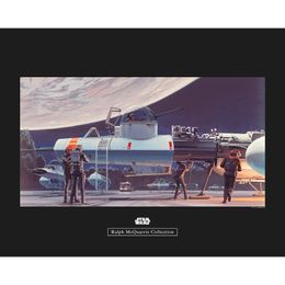 Komar Bild &raquo;Star Wars Classic RMQ Yavin Hangar&laquo; Star Wars 1 Stk. tlg. Wandbild zur Dekoration im Kinderzimmer - ohne Rahmen bunt Holz, Papier