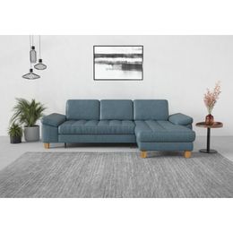 Sit & More sit&more Ecksofa &raquo;Westham L-Form&laquo; mit Recamiere, mit oder ohne Bettfunktion, Bettkasten, F&uuml;&szlig;e Eiche bunt 100% Polyester