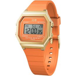 Ice Watch Ice-Watch Damen ice-watch &raquo;ICE digit retro - Small&laquo; Armbanduhr, Quarzuhr, Damenuhr, Silikonarmband, Datum orange