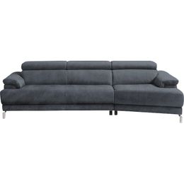 Egoitaliano Ecksofa &raquo;Soul, extravagantes Designsofa, Megasofa, super bequem, tolle Details&laquo; mit Trapez-Abschlu&szlig;element, inkl verstellbarer Kopfteile grau