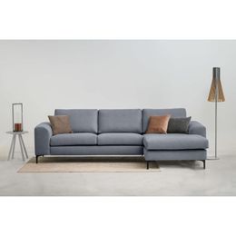 OTTO home Ecksofa &raquo;Henry, L-Form, Breite 294 cm&laquo; mit Metallbeinen, Wellenunterfederung, wasserabweisender Stoff grau 100% PES