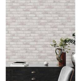 A.S. Cr&eacute;ation Vliestapete &raquo;Bricks & Stones Backstein&laquo; gemustert matt neutral leicht strukturiert Steintapete Tapeten Wohnzimmer Schlafzimmer K&uuml;che modern Design 