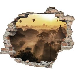 queence Wandtattoo &raquo;Morgend&auml;mmerung&laquo; Wandsticker, Wandbild, selbstklebend, 3D, Wanddurchbruch gelb