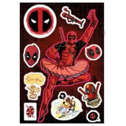 Komar Wandtattoo &raquo;Deadpool Derppool - Gr&ouml;&szlig;e 50 x 70 cm&laquo; selbstklebend, Wandsticker, Kinderzimmer bunt Folie