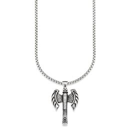 Bruno Banani Herren Kette mit Anh&auml;nger &raquo;Schmuck Geschenk Halskette Doppel Axt Kreuz Venezianerkette Silber&laquo; silber