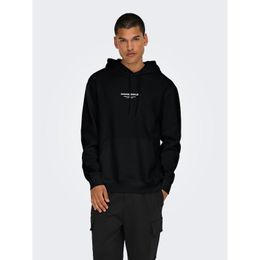 Only & Sons Only & Sons Herren ONLY & SONS Kapuzensweatshirt &raquo;ONSCURATED REG HOODIE SWEAT&laquo; schwarz S