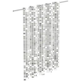 EISL&reg; Duschvorhang &raquo;Mosaik GRAU&laquo; Breite 180 cm waschbarer Antischimmel Vorhang (H&ouml;he 200 cm), graues Mosaik-Design grau Polyester