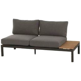 siena GARDEN Loungesofa &raquo;Alvida&laquo; Aluminium, Teakholz, inkl. Sitz- und R&uuml;ckenkissen grau grau Bezug: 100% Polyester
