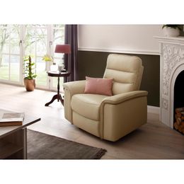 Home Affaire Relaxsessel &raquo;Maldini, TV-Sessel&laquo; mit elektrischer Relaxfunktion und USB-Steckeranschluss, Breite 109 cm beige Webstoff (96% Polyester, 4%