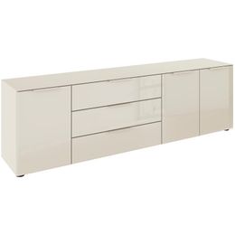 Rauch Kombikommode &raquo;Kommode T&uuml;rkommode Sideboard Kombikommode FLIPP mit Glasfront&laquo; Breite 200 cm mit 2 Einlegeb&ouml;den, 3-t&uuml;rig, 3 Schubladen, Soft-Close