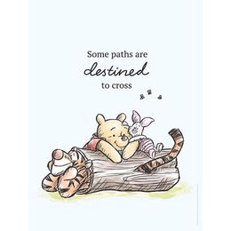 Komar Bild &raquo;Winnie the Pooh Path&laquo; Disney 1 Stk. tlg. Wandbild zur Dekoration im Kinderzimmer - ohne Rahmen bunt Holz, Papier