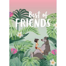 Komar Bild &raquo;Jungle Book Best of Friends&laquo; Disney 1 Stk. tlg. Wandbild zur Dekoration im Kinderzimmer - ohne Rahmen bunt Holz, Papier