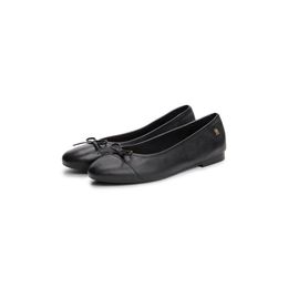 Tommy Hilfiger Damen Ballerina &raquo;TOE CAP LEATHER BALLERINA&laquo; , Businesschuh, Schlupfschuh in schmaler Form schwarz 36