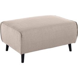 DOMO collection Hocker &raquo;Amora&laquo; beige Struktur (100% Polyester);Struktur grob (100% Polyester);Luxus-Microfaser (100% Polyester)