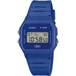 Casio Timeless Collection Damen CASIO TIMELESS COLLECTION Chronograph Quarzuhr, Armbanduhr, Damenuhr, Herrenuhr, Digitaluhr, Resinarmband blau