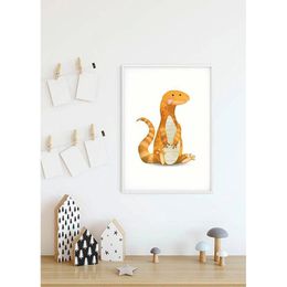 Komar Bild &raquo;Cute Animal Lizard&laquo; Tiere 1 Stk. tlg. Wandbild zur Dekoration - ohne Rahmen bunt Holz, Papier