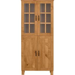Home Affaire Hochschrank &raquo;Rodby&laquo; FSC -zertifiziertes Massivholz, Breite 75cm, H&ouml;he 170cm beige Massivholz