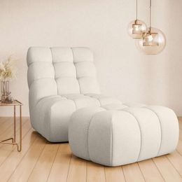 Home Affaire XXL-Sessel &raquo;AURELIAN Loveseat XXL mit Hocker im Set, Lese-Sessel, Relaxsessel,&laquo; mit Wellenunterfederung, Struktur fein, Struktur grob, 
