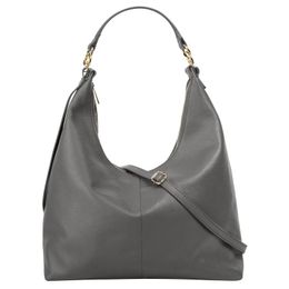 Samantha Look Damen Shopper Made in Italy, Gro&szlig;e Handtasche mit Smartphonefach grau