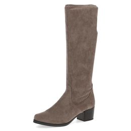Caprice Damen , Blockabsatz, Schlupfstiefel mit Stretch-XS-Schaft in schmaler Form grau 37,5, XS-Schaft