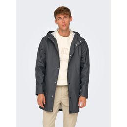 Only & Sons Only & Sons Herren ONLY & SONS Regenmantel &raquo;ONSLUCA RAIN COAT OTW&laquo; grau S